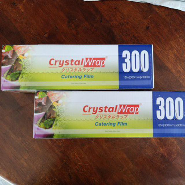 Crystal wrap, 300mm * 300 meter catering film with slidding cutter ...