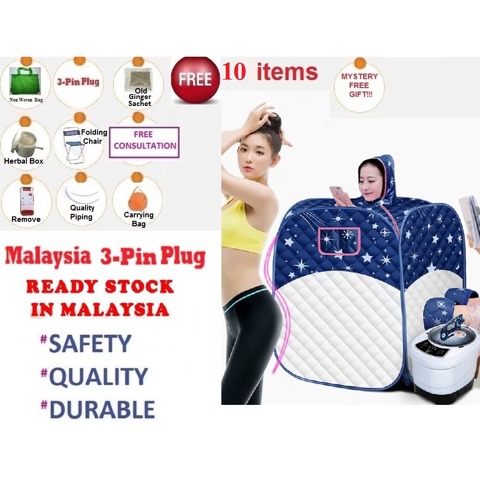 3L BIGGER Steamer Sauna SLIMMING Weight Loss Detox Portable DOUBLE ...