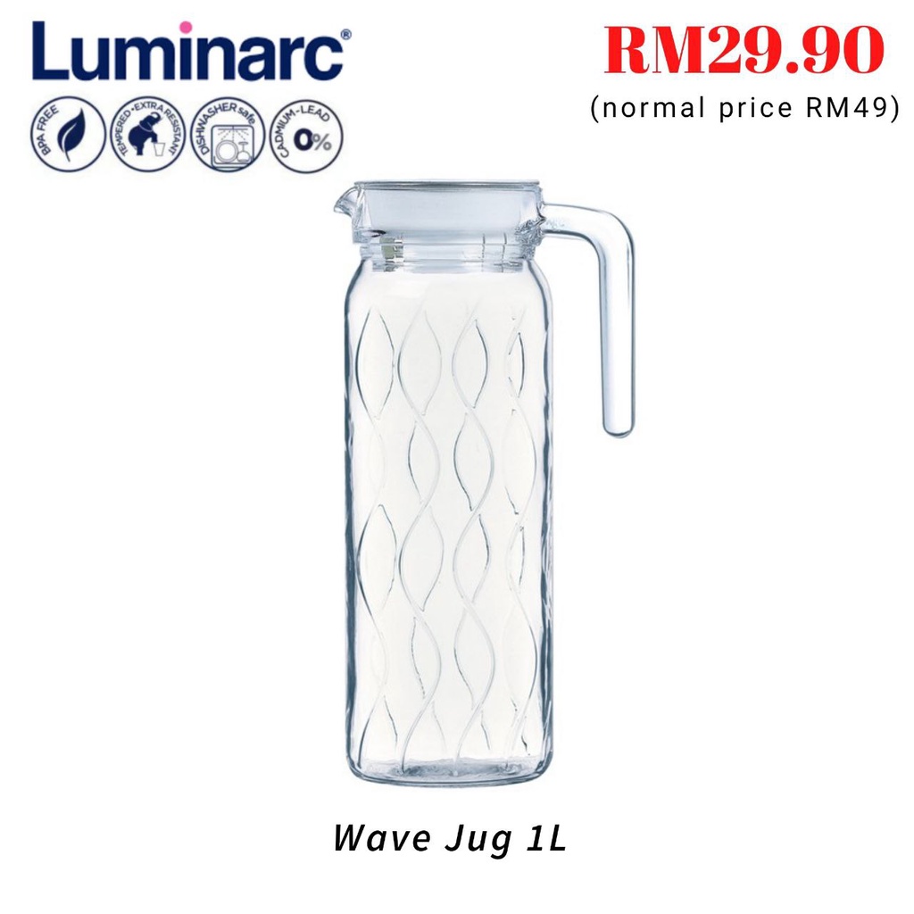 Luminarc Wave Jug 1L / Jug Wave 1L | Shopee Malaysia