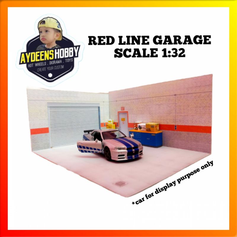 DIORAMA REDLINE GARAGE WORKSHOP FOR SCALE 1/32 OR SCALE 1/36 | Shopee Malaysia