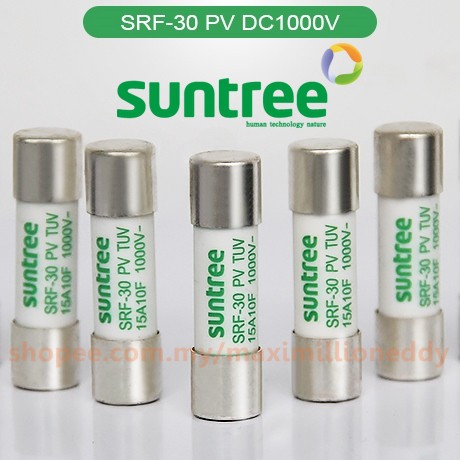 Suntree Solar PV DC Fuse Link 10A 15A 20A 30A 32A 1000V DC gPV Fuse TUV CE Photovoltaic Fuse ...