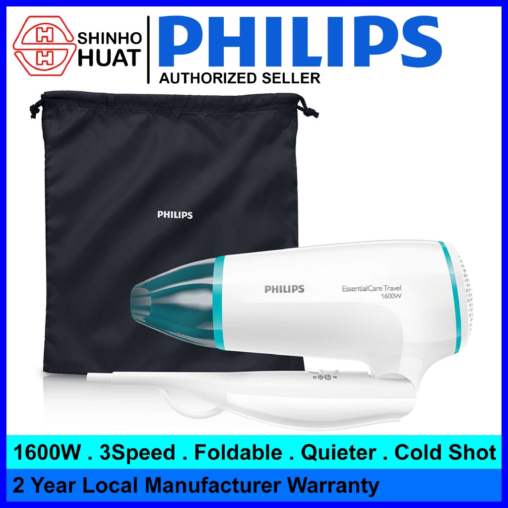 Philips Hair Dryer BHD006 EssentalCare Silent Travel 1600W (foldable) | Shopee Malaysia