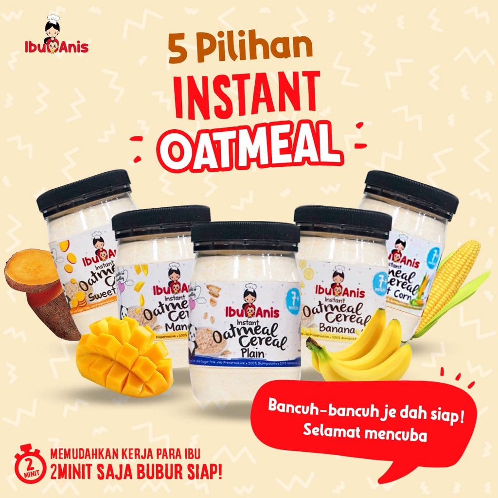 [IBU ANIS ] - INSTANT OATMEAL CEREAL BY IBU ANIS | Shopee Malaysia
