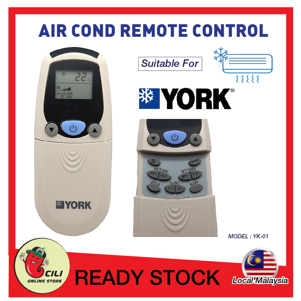 York YK-01 Air Cond Aircond Air Conditioner Remote Control | Shopee Malaysia