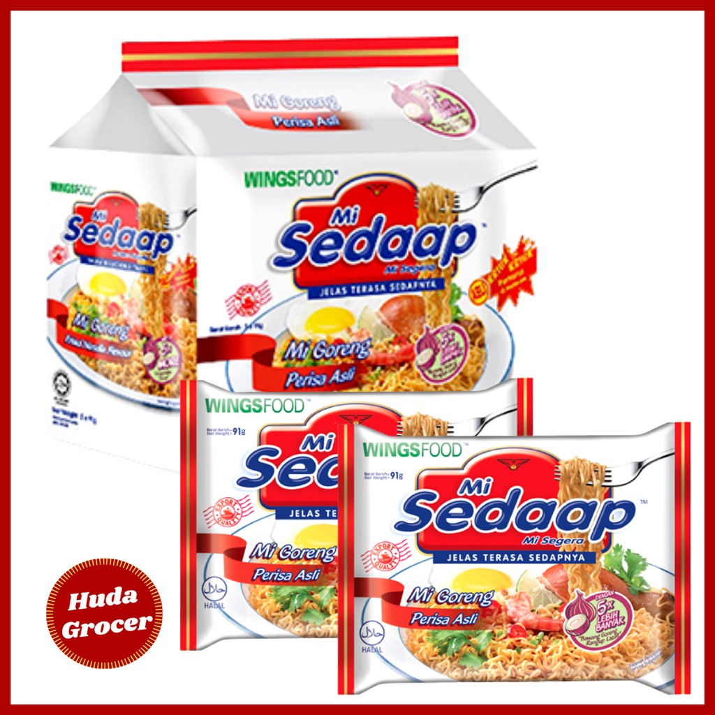 Mi Sedaap Segera Mi Goreng Perisa Asli 5x90g | Shopee Malaysia