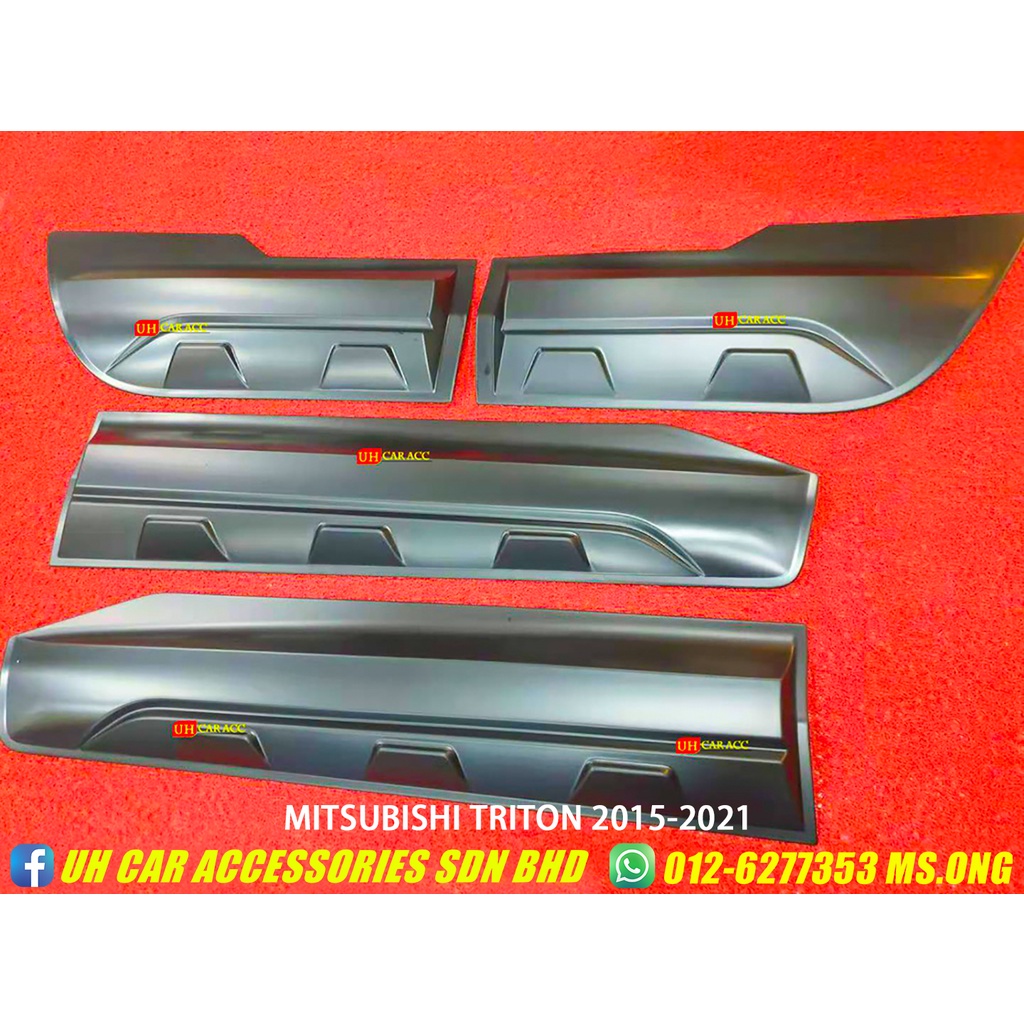 Mitsubishi Triton 2015-2022 Side Door Cladding Panel Protector Garnish ...