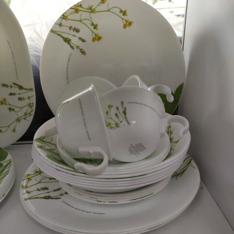 Corelle Set 20 Europeen Herb (cawan ringan/tangkai putus) | Shopee Malaysia