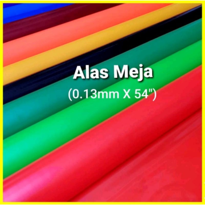 PLASTIK ALAS MEJA WARNA/PVC WARNA PLAIN/LAPIK MEJA/KANOPI 54"(METER ...
