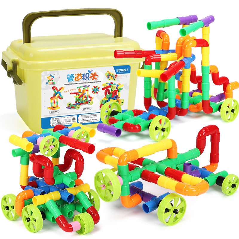 Pipeline Construction Toys Blocks Toys Kids Educational Toy Pipe Blocks ...