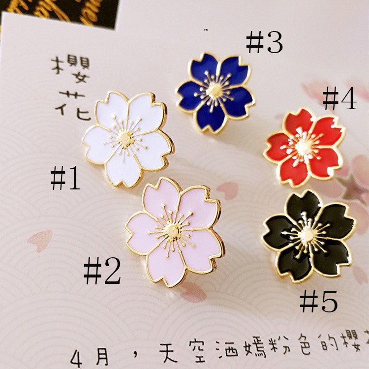 Brooch Japanese Girl Flower Lapel Uniforms Drop Badge Small Flower ...