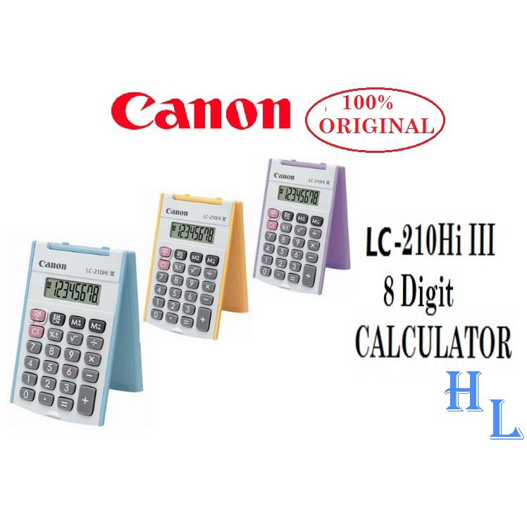 Canon Calculator 8 Digit LC-210HI III / AS-8 100% Original | Shopee ...