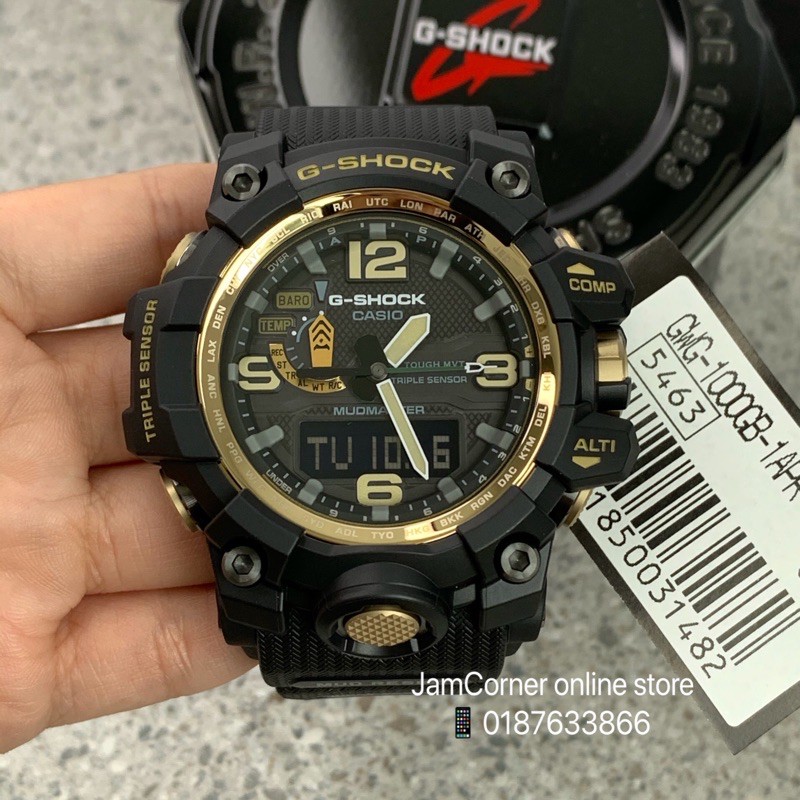 100% ORIGINAL CASIO G-SHOCK Mudmaster GWG-1000GB-1A BLACK GOLD READY ...
