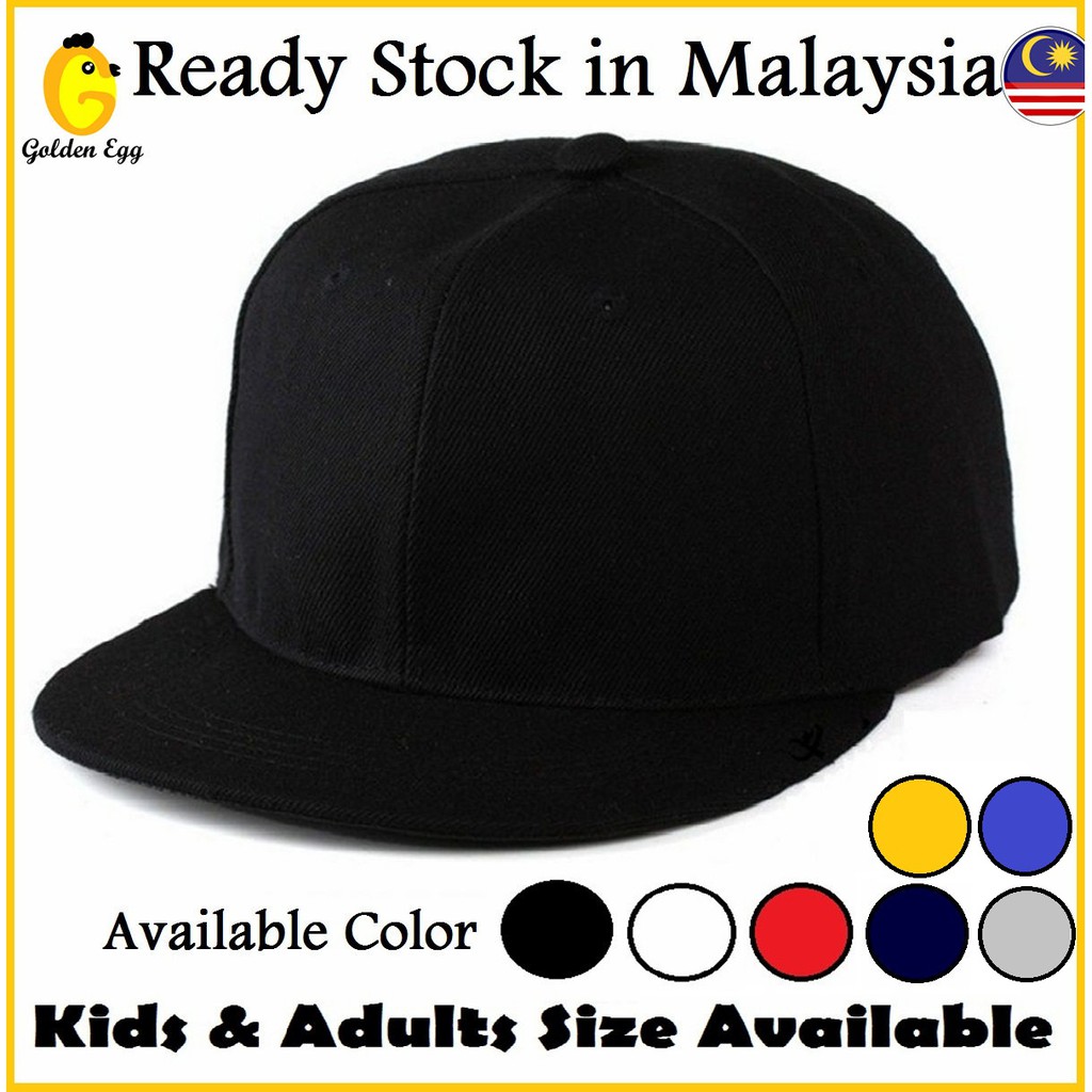 GEC Kids Adult Unisex Plain Cap Plain Snapback Cap Black Cap White Cap ...