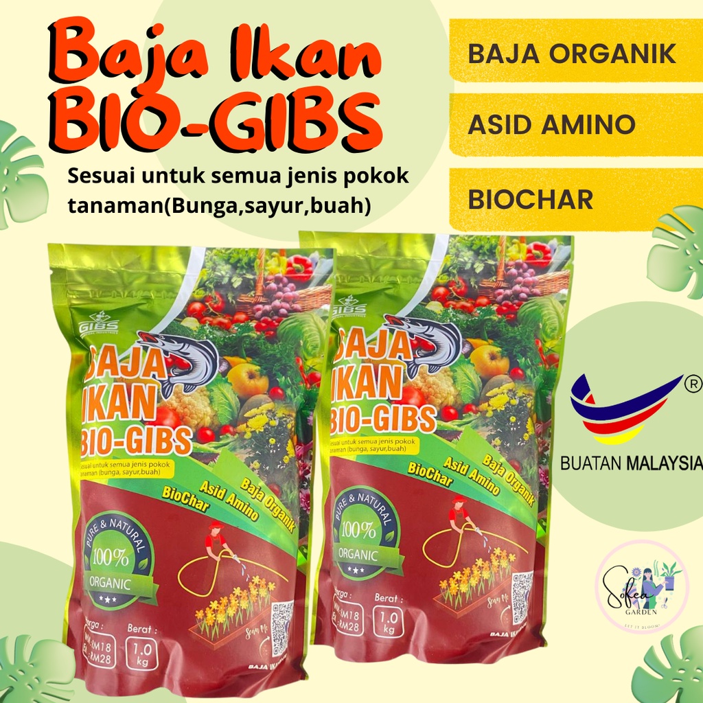 BAJA IKAN BIO-GIBS 1KG|BAJA IKAN ORGANIK BOOSTER TANAMAN READYSTOCK ...