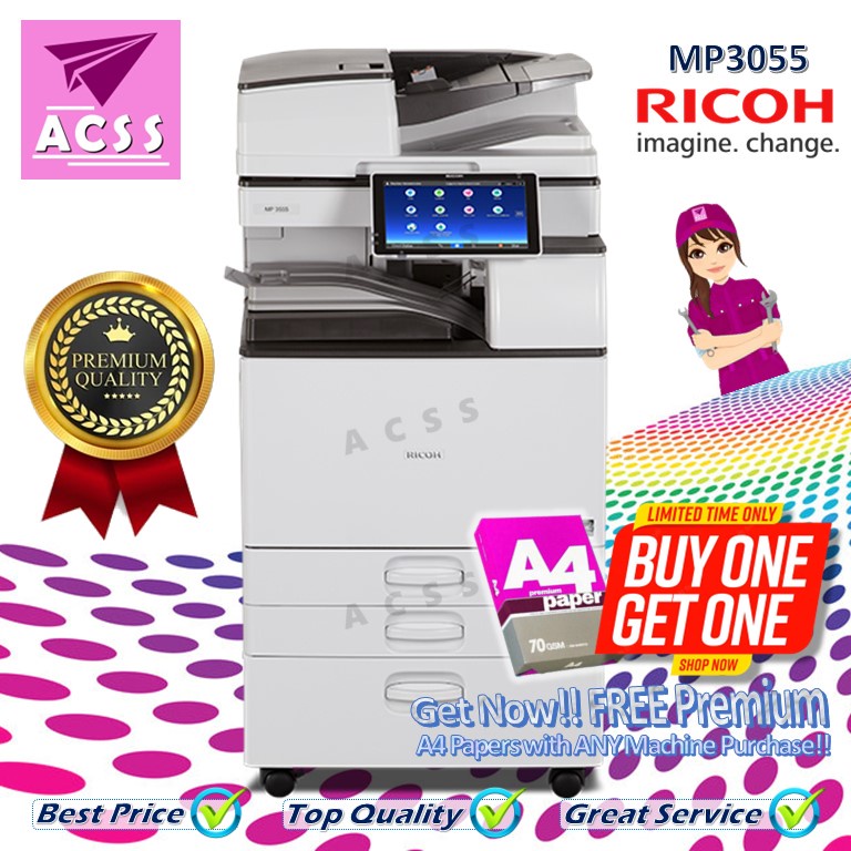 RICOH MP3055 Multifunction B&W Printer Copier (7-14 days delivery ...