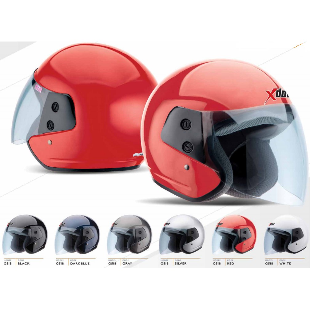 XDOT G518 Helmet Free Clear Visor | Shopee Malaysia