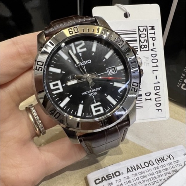 [CASIO MEN] CASIO MEN LEATHER BAND QUARTZ WATCH MODEL MTP-VD01L-1 / MTP ...