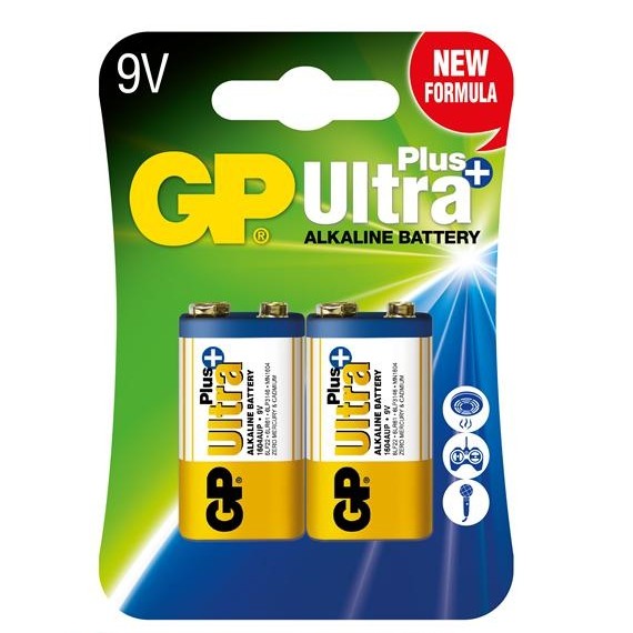 GP Ultra Plus Alkaline 9V Battery (Twin Pack) - GP1604AUP-5U2 | Shopee ...