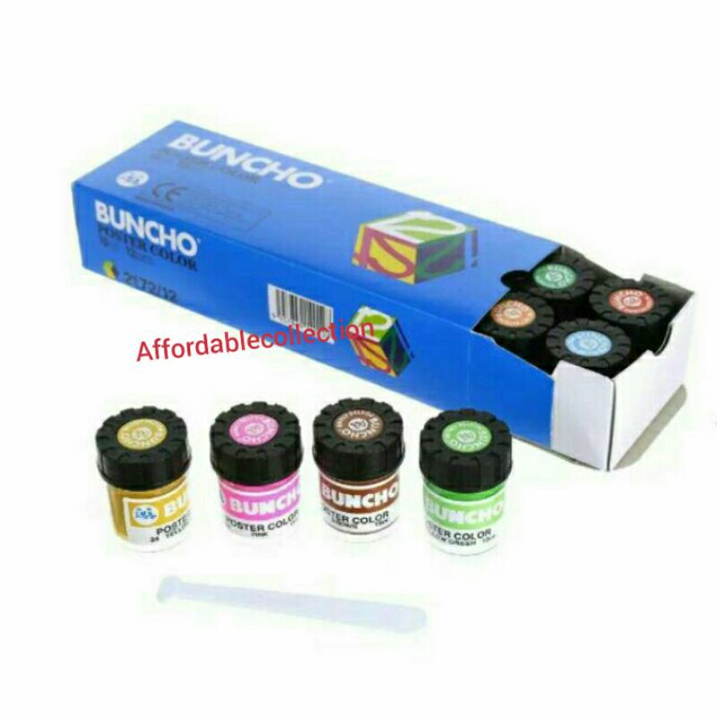 Buncho Poster Colour Water Colour (12Pcs / 18 Pcs) | Shopee Malaysia