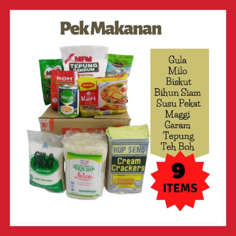 Bakul Makanan / Pek Makanan / Pakej Makanan / Makanan Bantuan / Set ...