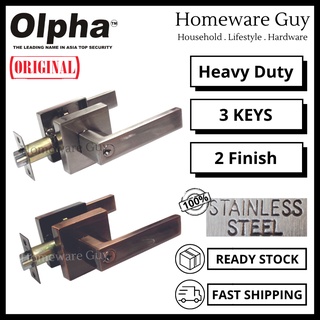 (OLPHA Premium) Heavy Duty Tubular Level Lock Handle Entrance Lock Set ...