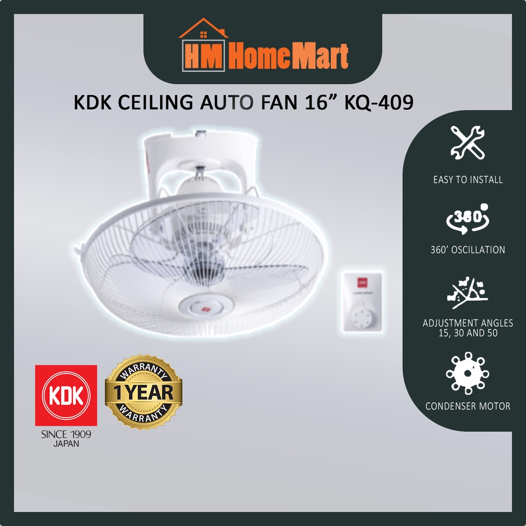 (FREE GIFT) KDK Auto Fan KQ409 40" (1 Year Warranty) | Shopee Malaysia