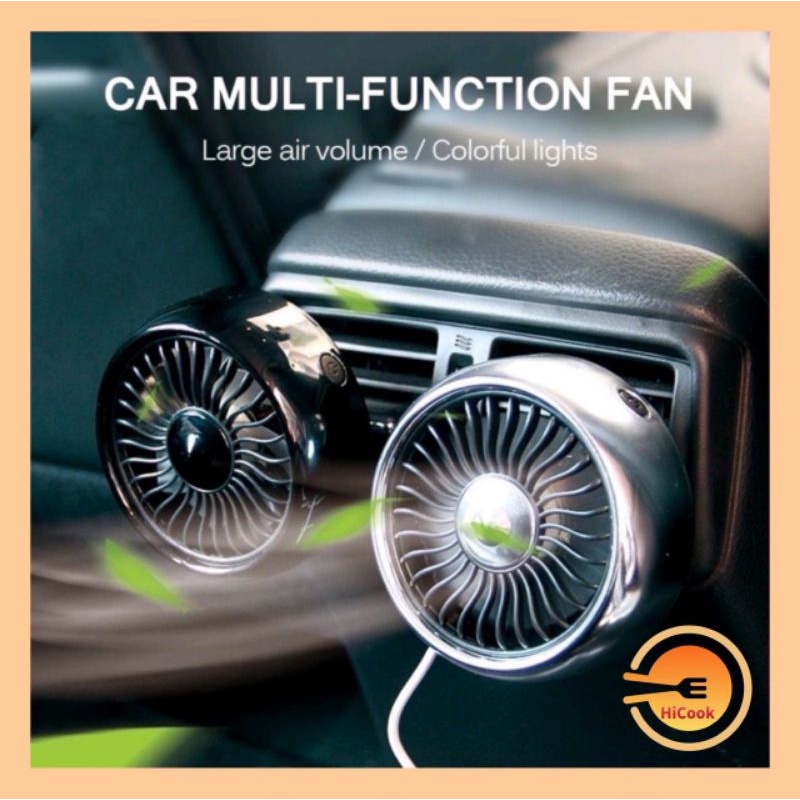 [Ready Stock] HICOOK Central Console Fans 12V Electric Car Fan 360 ...