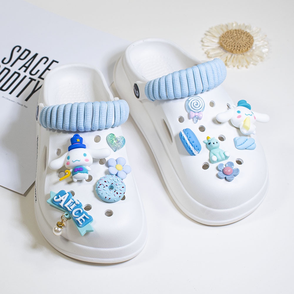 3d Cartoon Cinnamoroll Jibbits Set Croc Chain for Kids Shoe Charm Cute ...