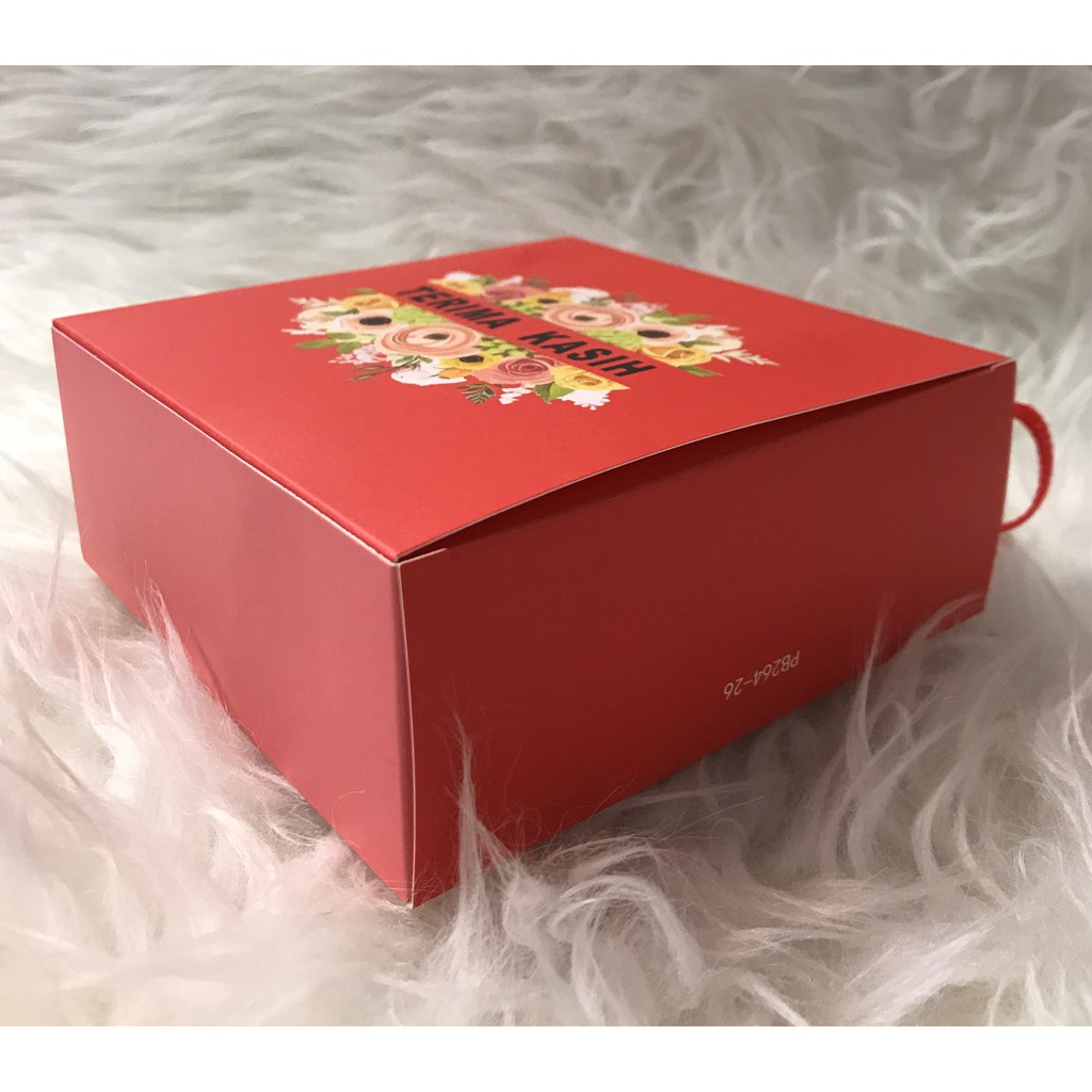 10 pc Kotak Kertas Bahulu Kotak Goodies TQ + Floral design Multi ...