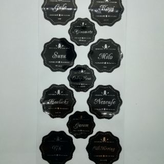 STICKER LABEL DAPUR (Ready Stock) I Sticker Label Barang Dapur 75 pcs ...