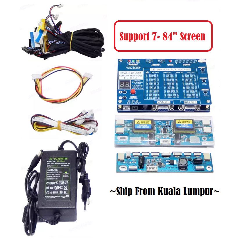 (READY STOCK)LED LCD Screen Tester Tool Kit. Support Laptop, Monitor ...