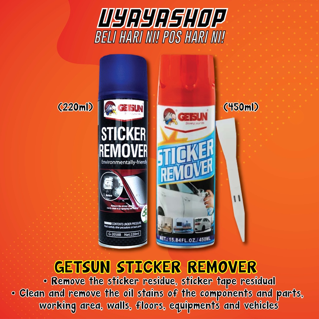Getsun Sticker Remover | Menghilangkan Bekas Gam pada Badan Kereta atau ...