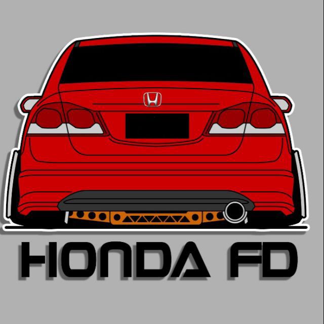 Sticker Honda FD Siap No Plat (Custom) | Shopee Malaysia