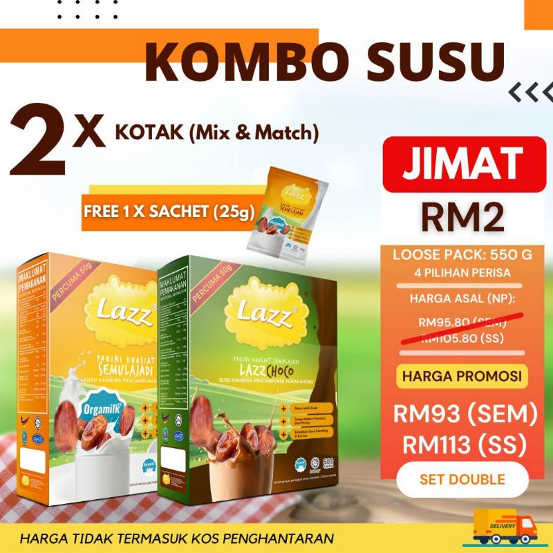 Susu Kambing Lazz (Combo 2 Box Flavours) | Shopee Malaysia