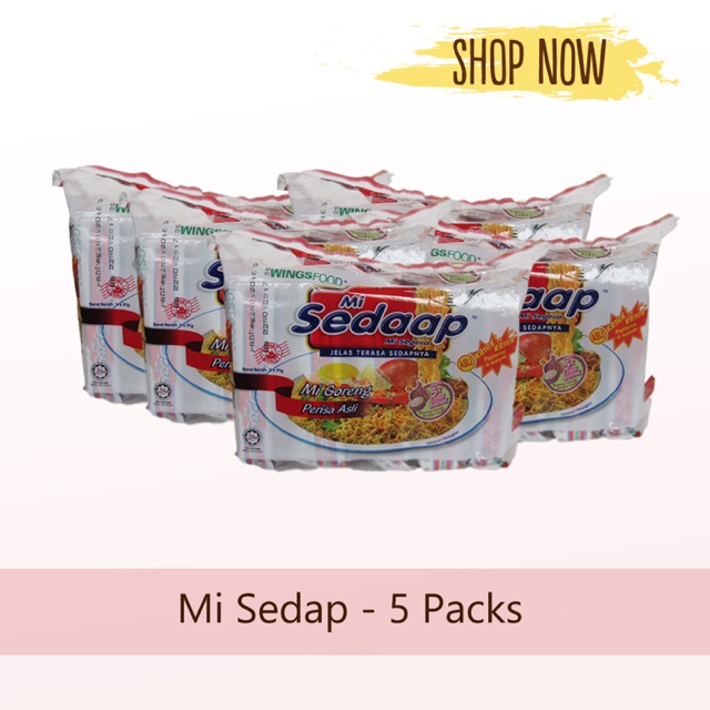 Mi Sedap - Mi Goreng Perisa Asli X 5 Packs | Shopee Malaysia
