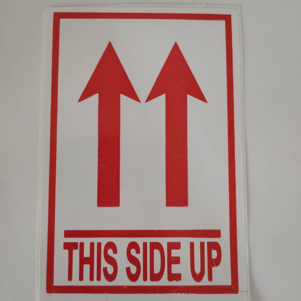 THIS SIDE UP Sticker 76 mm x 112 mm 20 pcs/100pcs | Shopee Malaysia