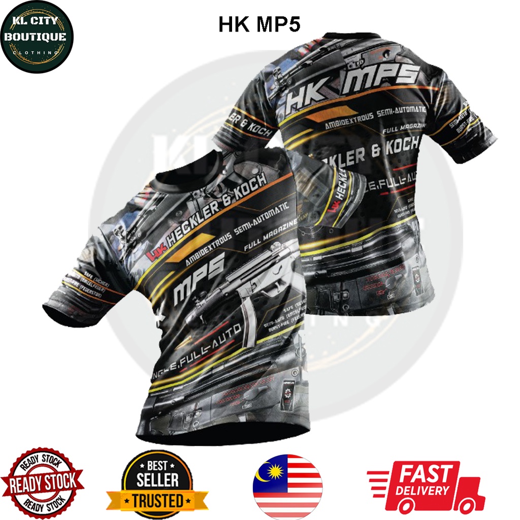 Kl City Boutique Sublimation Tactical Design Round Neck Short Sleeve T ...