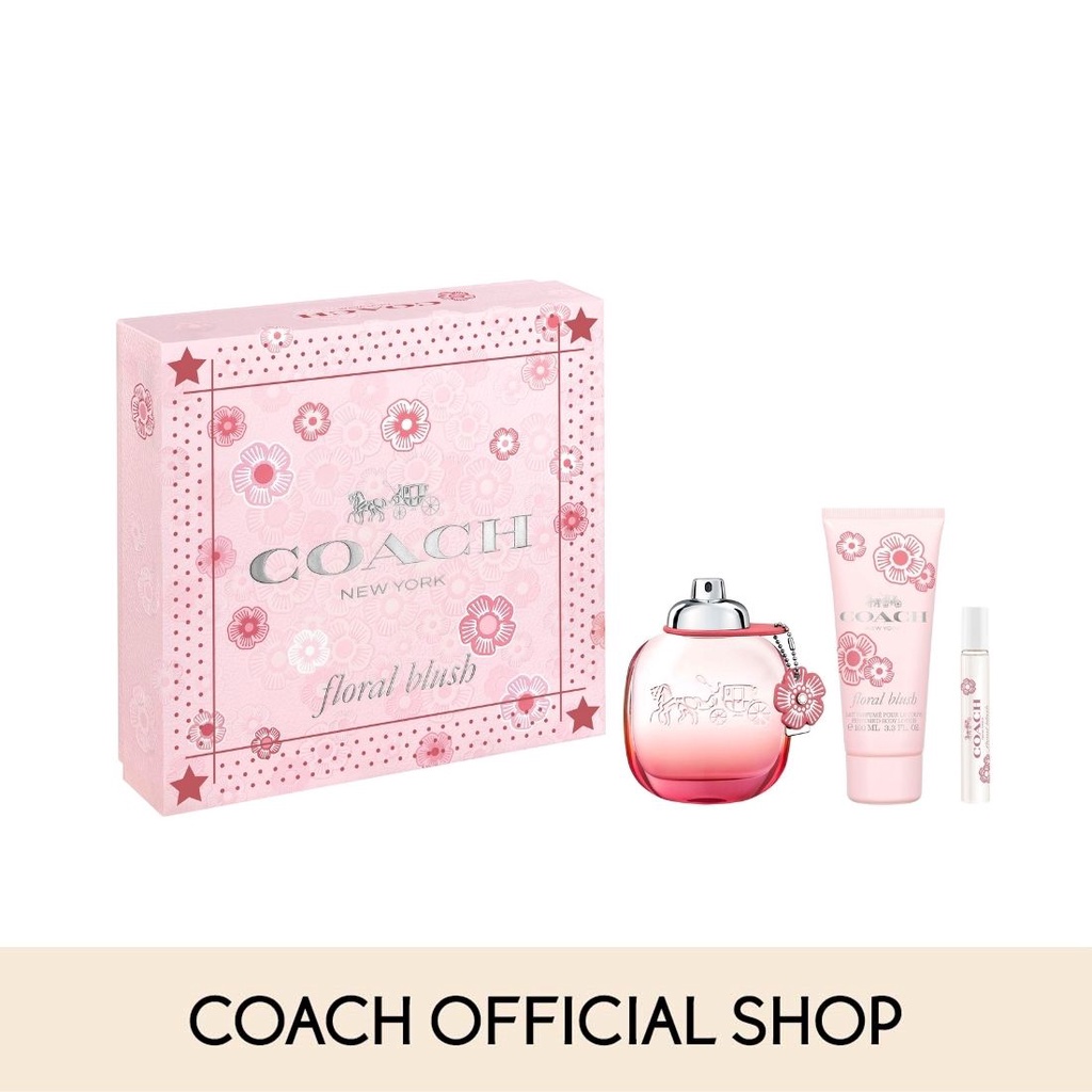Coach Floral Blush EDP 90ml + EDP 7.5ml + Body Lotion 100ml Set ...