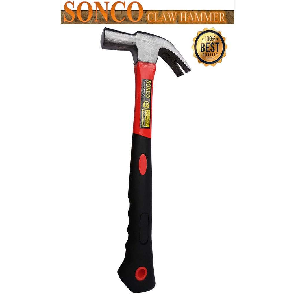 Sonco 27mm Claw Hammer With Fiber Handle (Orange) | Shopee Malaysia