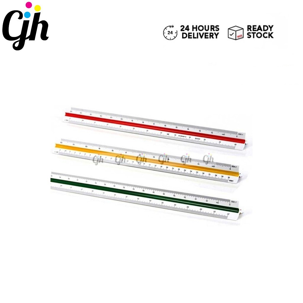 Triangle Scale Architect Engineer Technical Ruler 12" (30cm) Triangular ...