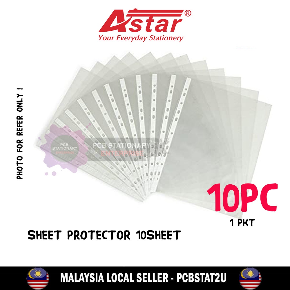 Sheet Protector A4 11 Holes 10/20Sheet/Holder/File - (10's/Pkt) Kertas ...