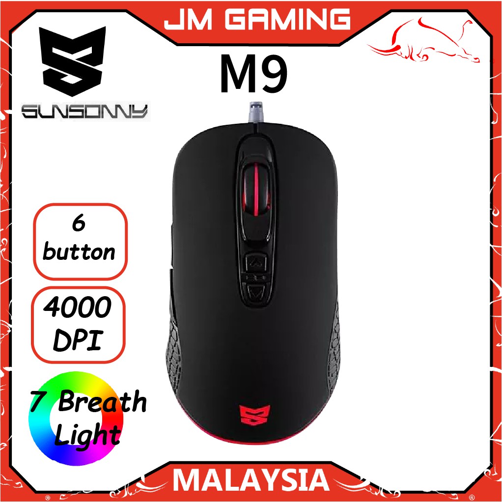 Sunsonny m9 rgb gaming mouse programmable keys wired 6 button | BeeCost