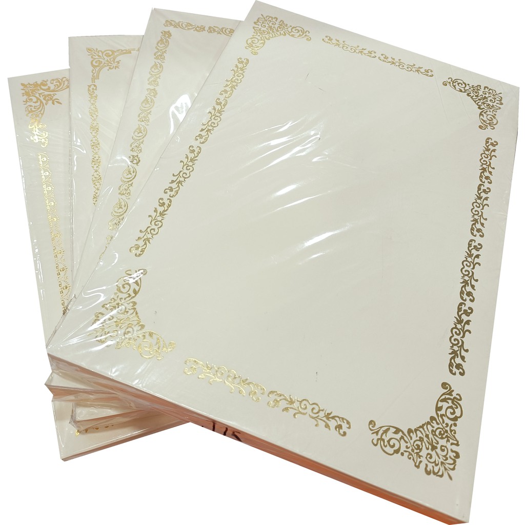 Kertas Sijil / Certificate Paper with Gold Border (10's) | Shopee Malaysia