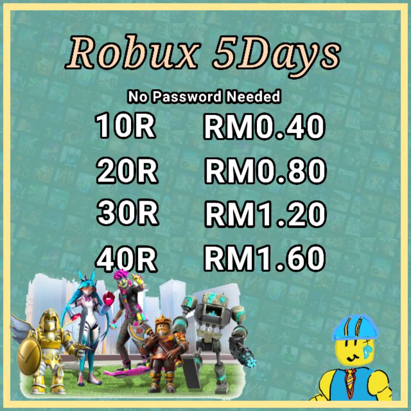 🌠5 days🌠 Robux Roblox Murah Malaysia Roblox - 50 100 200 300 400🚀 ...