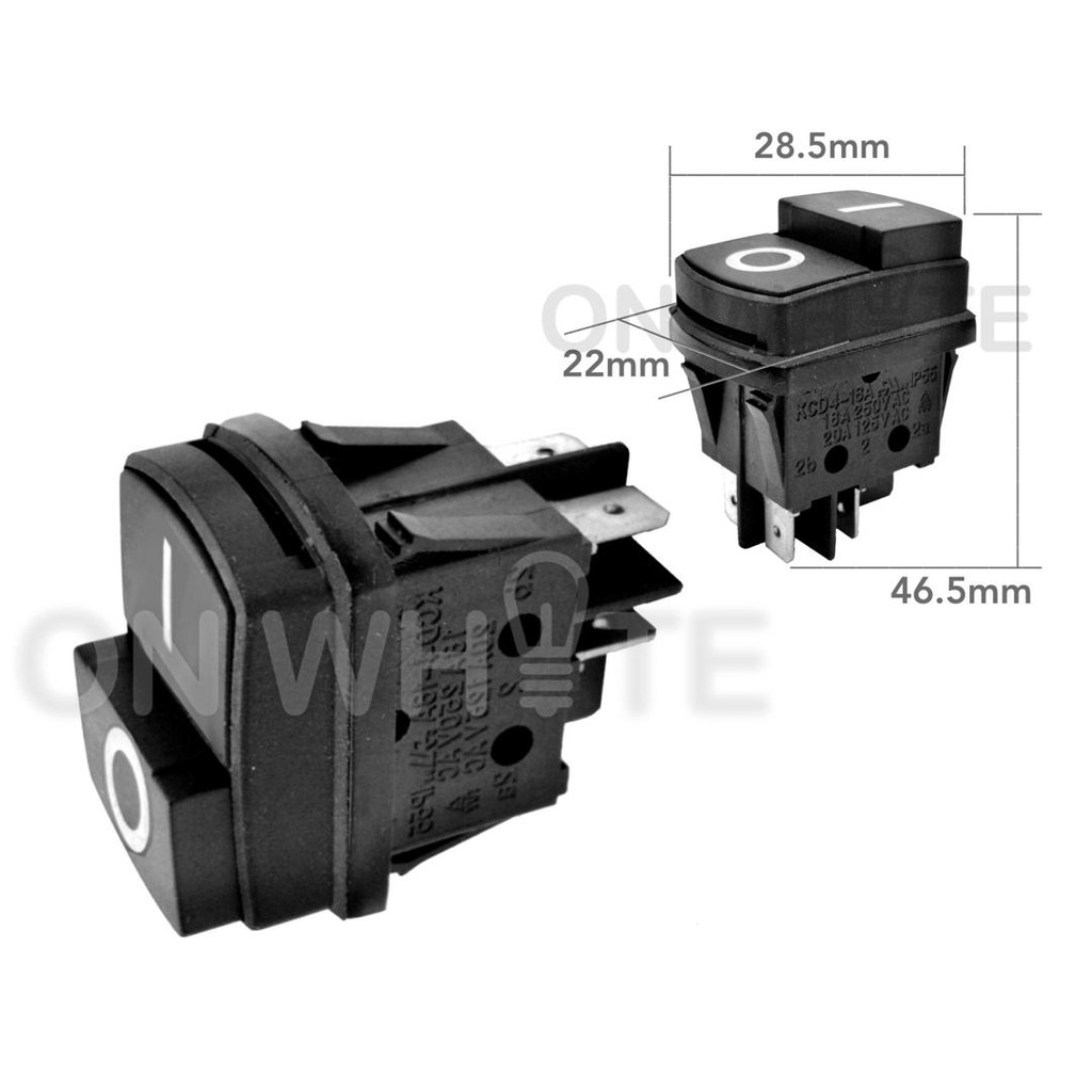 iP54 Weatherproof Push Button ON/OFF (BLACK) HY52 iP56 | Shopee Malaysia