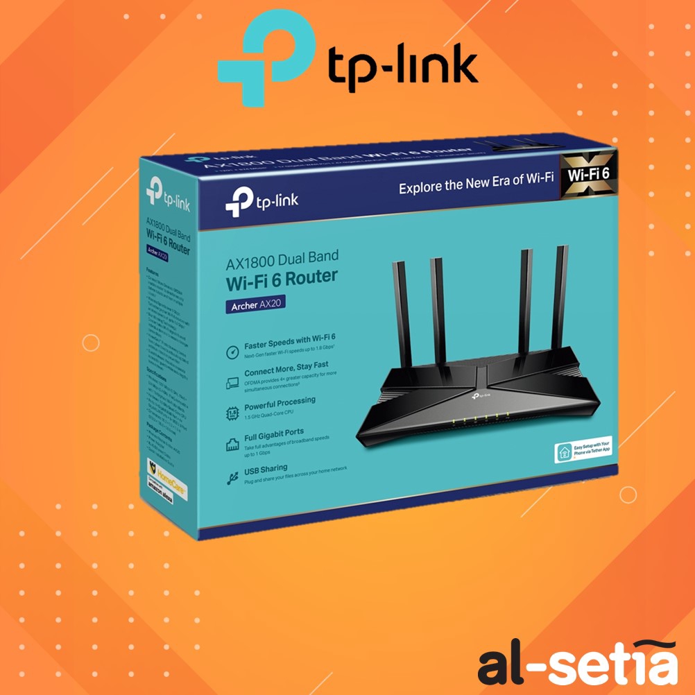 TP-Link AX1800 Dual-Band Wi-Fi 6 Router Archer AX20 | Shopee Malaysia