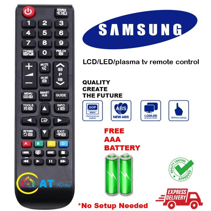 REPLACEMENT SAMSUNG LED /LCD /PLASMA TV REMOTE CONTROL with Free ...