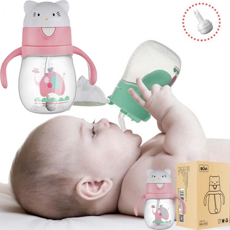 Baby Kids Straw Anti-Split Drinking Water Bottle / Botol Air Budak ...