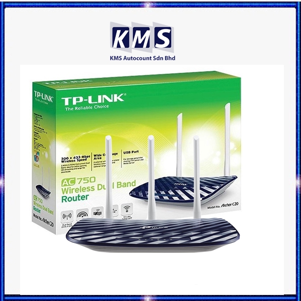 Tp-Link Wifi Ac750 Dual Band Wireless Router Archer C20 | Shopee Malaysia