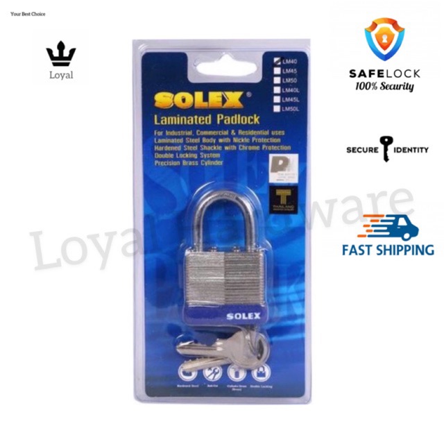 Solex Laminated Padlock(GOOD Quality) | Shopee Malaysia
